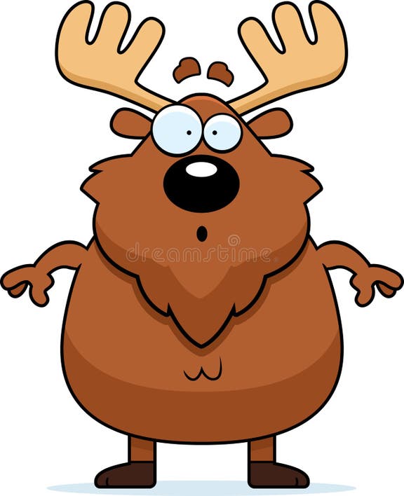 Surprised Cartoon Moose stock vector. Illustration of animal - 51089818