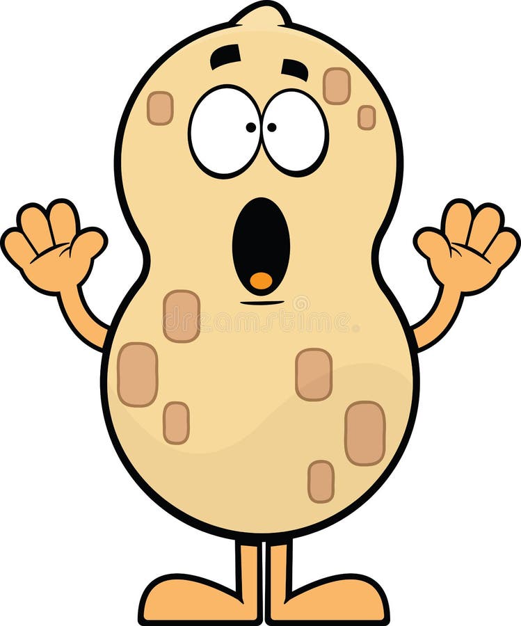 Surprised Cartoon Peanut stock vector. Illustration of drawing - 40399024