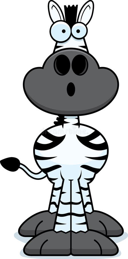 Surprised Cartoon Zebra stock vector. Illustration of clip - 47478598