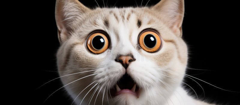 A surprised cat stock photo. Image of bewildered, inquisitive - 312870060