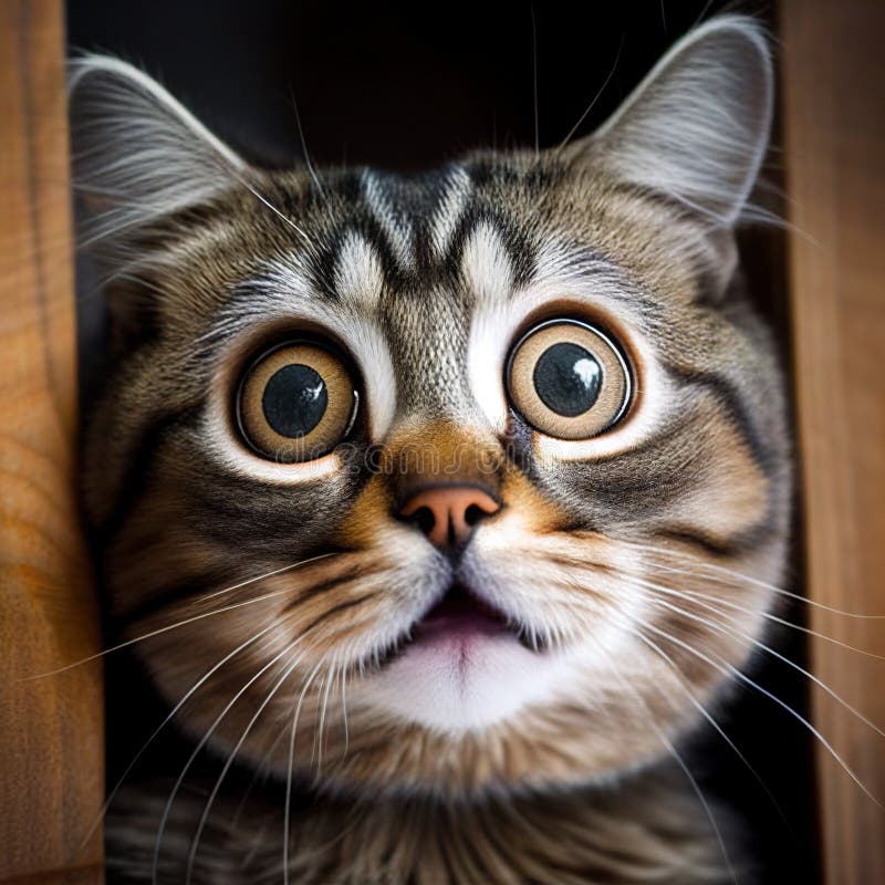 Surprised Cat Thinking Dont Know What To Do Generative AI Stock Image ...