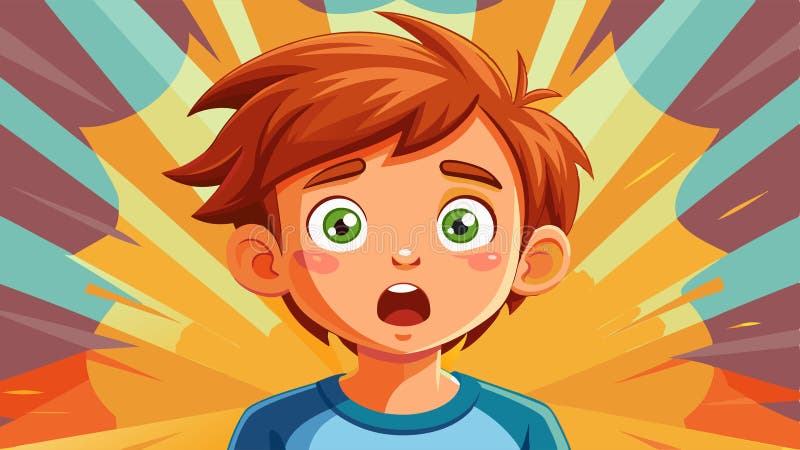 Surprised Child Boy stock vector. Illustration of person - 343757306