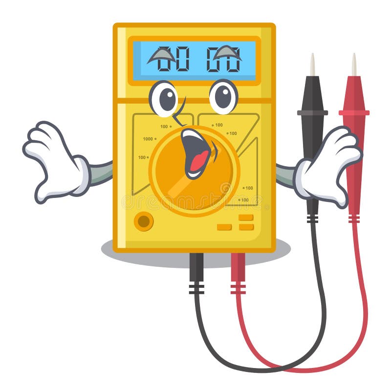 Surprised Digital Multimeter Toys in Cartoon Shape Stock Vector ...