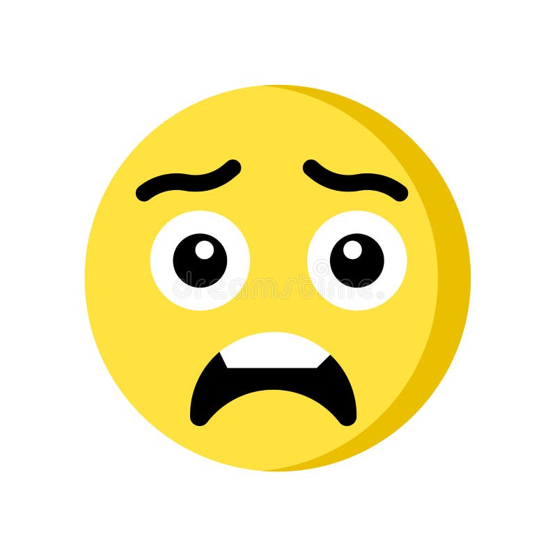 Shocked Emoji Icon Isolated On White Background Stock Vector