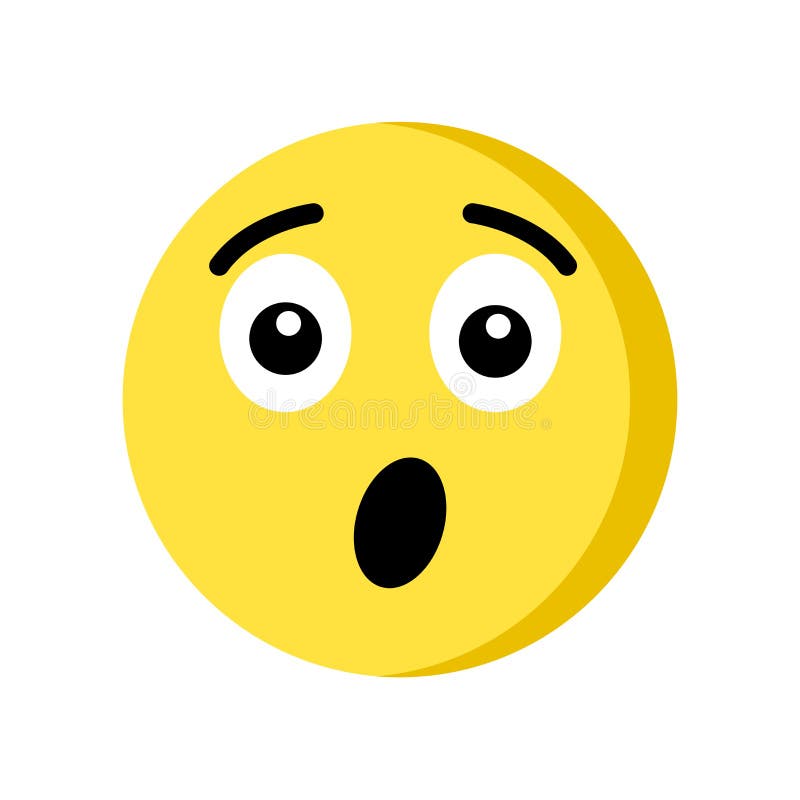 Surprised Emoji Icon Isolated On White Background Stock Vector