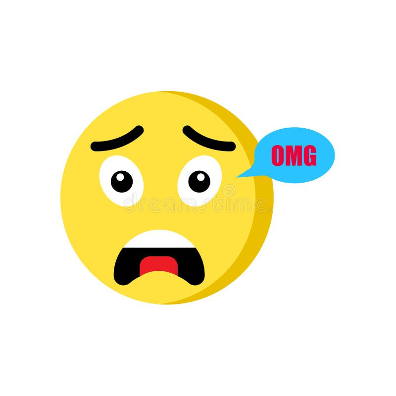 Surprised Emoji Icon Isolated On White Background Stock Vector