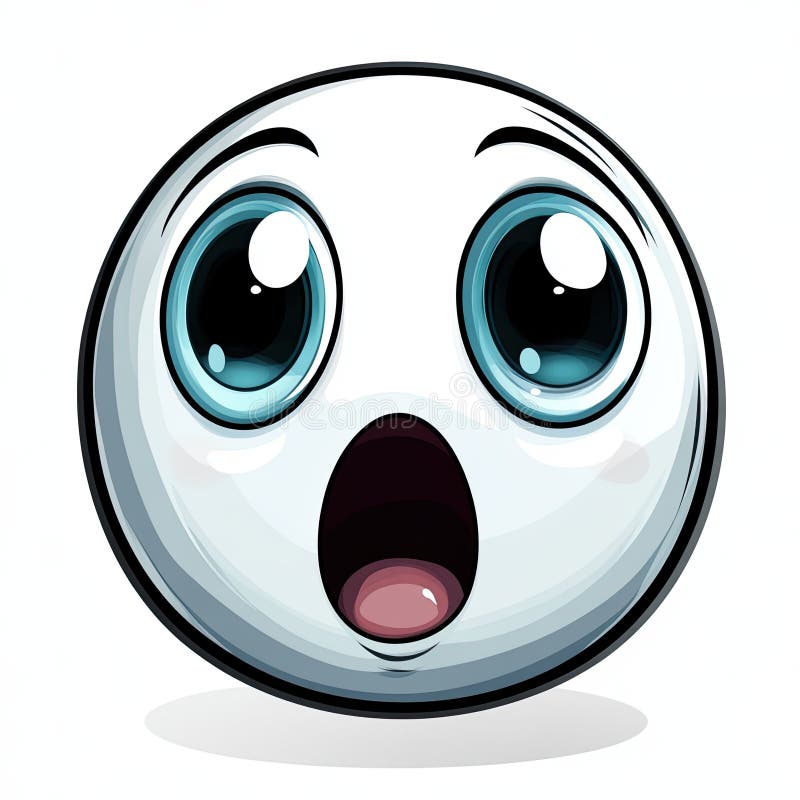 Surprised Emoji with Large Eyes and Open Mouth Expressing Shock and Awe ...