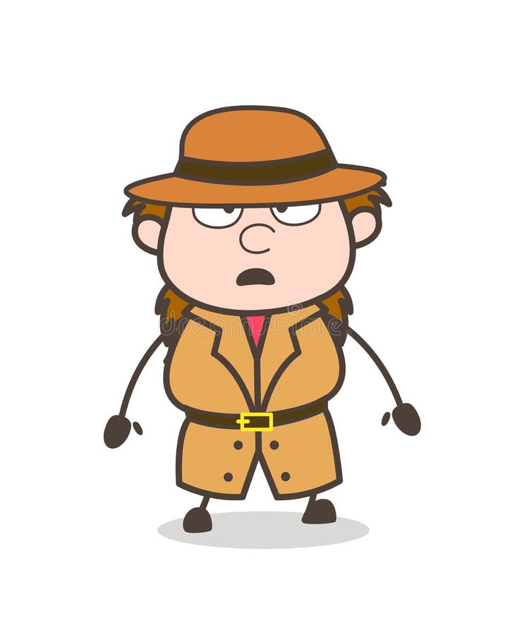Surprised Expression - Female Explorer Scientist Cartoon Vector Stock ...