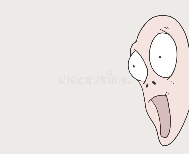 Surprised face draw stock vector. Illustration of head - 166212664
