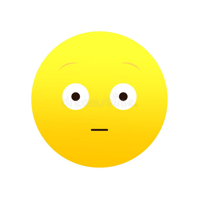 Surprised Face Emoji. Astonished Look. Vector Illustration. EPS 10 ...