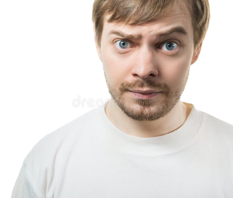 Surprised face. stock photo. Image of adult, cool, isolated - 43351668