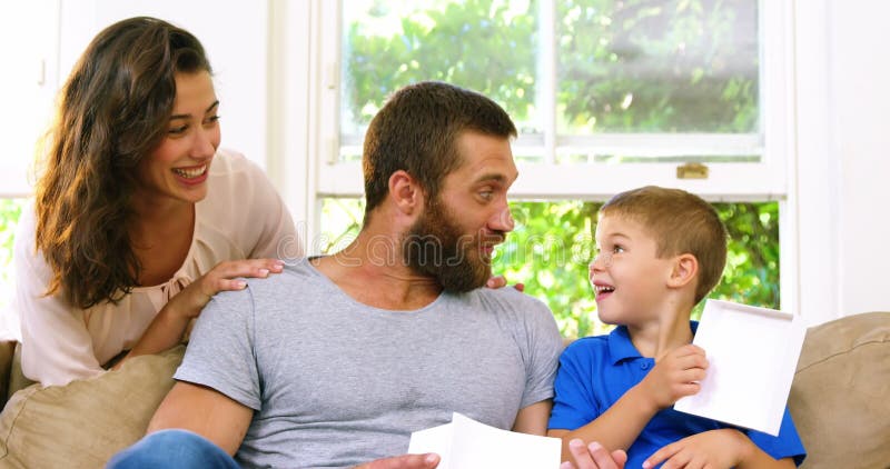 Surprised Father after Opening His Gift Stock Video - Video of birth ...