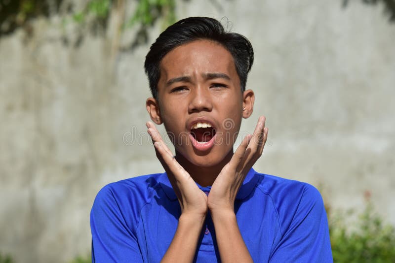 A Surprised Filipino Boy stock image. Image of surprised - 137647441