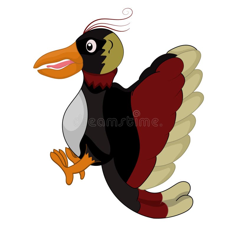 Surprised flying bird stock vector. Illustration of creature - 254725861