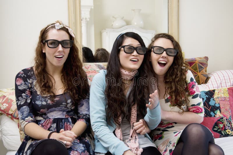 Surprised Friends Looking at Something Interesting Stock Image - Image ...