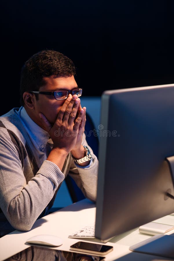 Surprised Frightened Office Worker Stock Image - Image of shocked ...