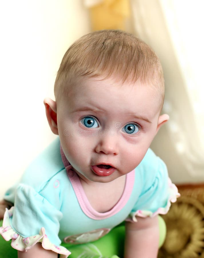 Surprised Baby stock image. Image of humor, child, front - 30198103