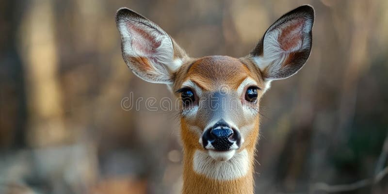 Surprised Gazing Deer stock image. Image of cute, outdoor - 385517177