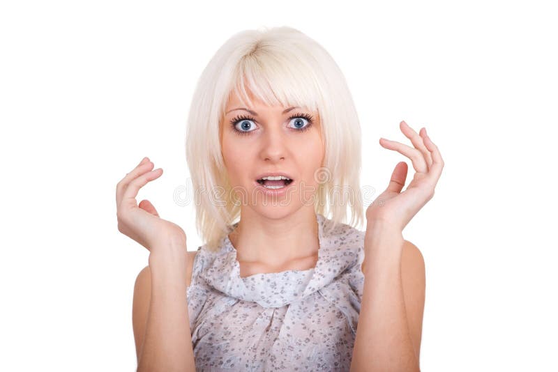 The surprised girl stock photo. Image of sight, mood - 17741046