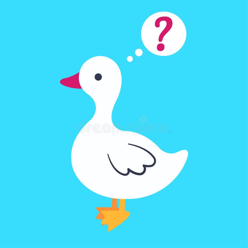 Surprised Goose. Vector Illustration in Flat Style Stock Vector ...