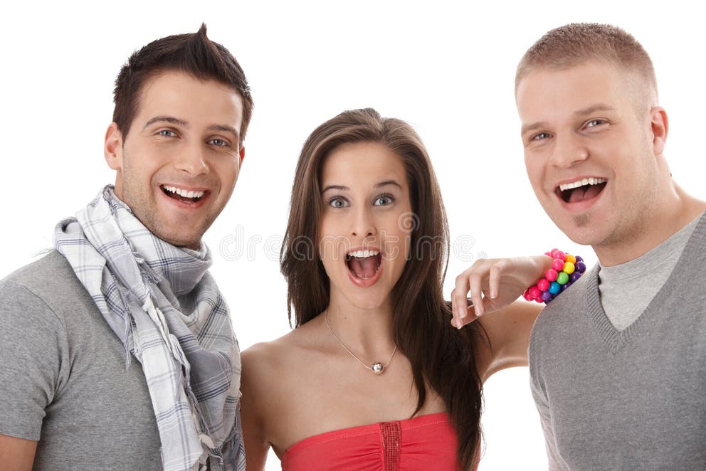 Surprised group of friends stock image. Image of cheerful - 24456125