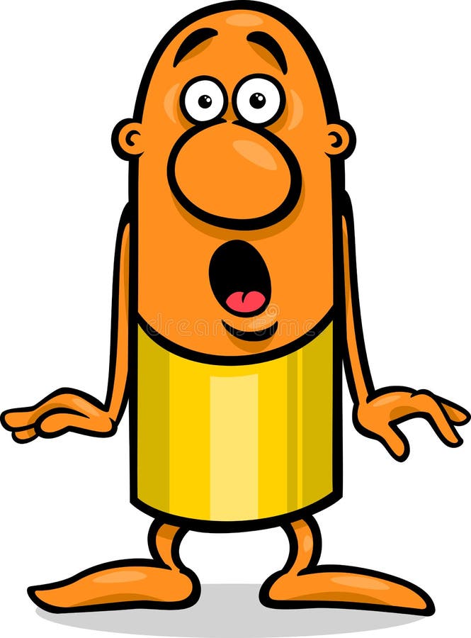 Surprised Guy Cartoon Illustration Stock Vector - Illustration of ...