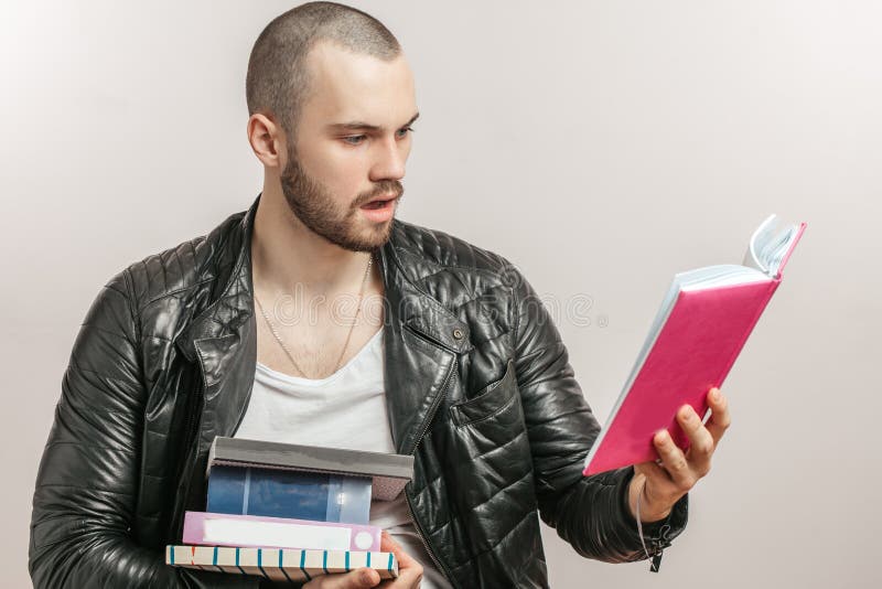 Surprised Guy is Reading a Personal Diary of His Girlfriend Stock Image ...