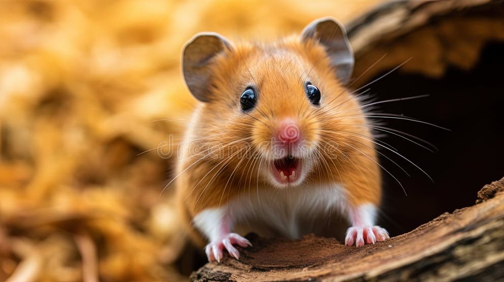 A Surprised Hamster, Looking Directly into the Camera Stock ...