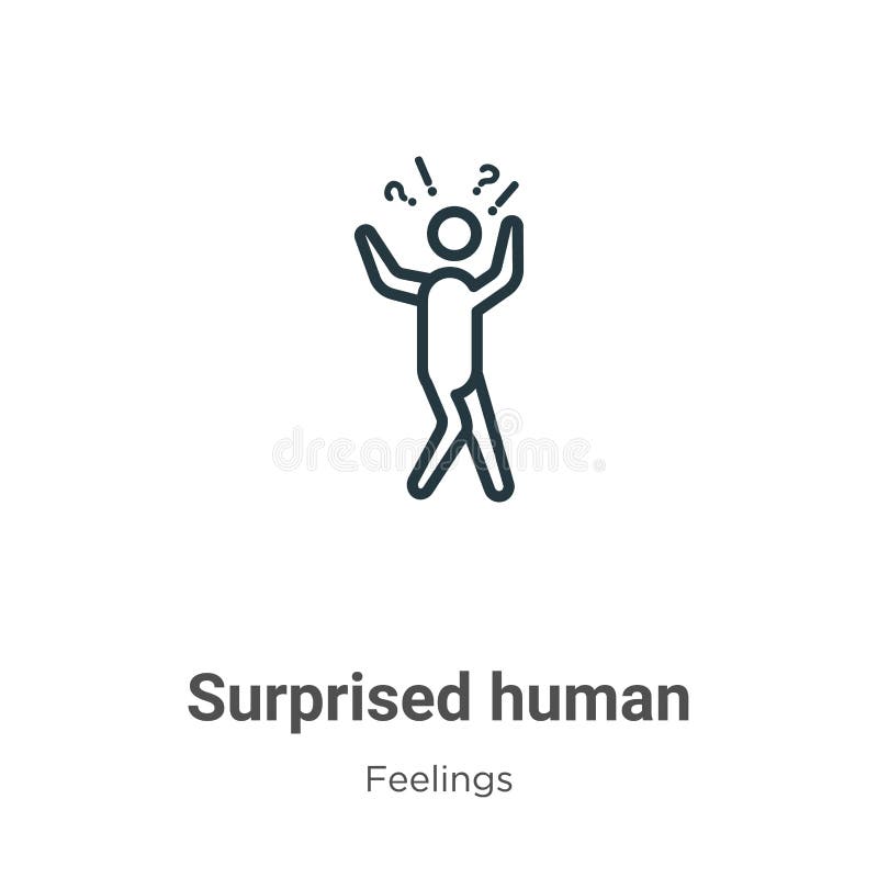 Surprised Human Isolated Icon. Simple Element Illustration from ...