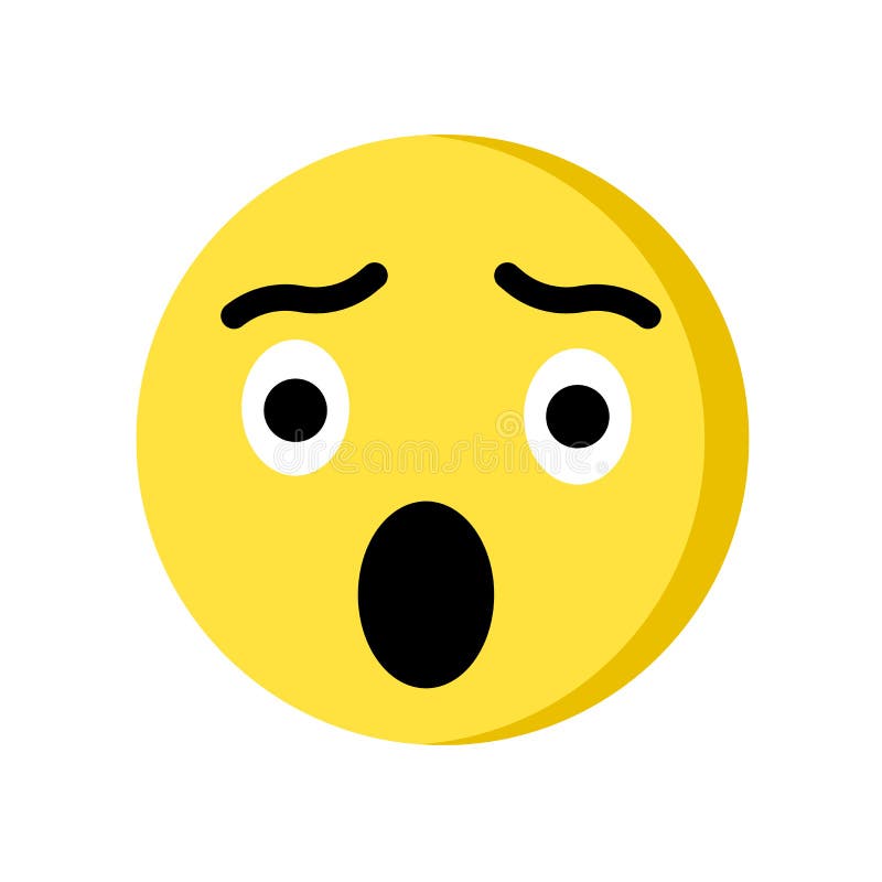 Surprised Icon Isolated On White Background Stock Vector - Illustration ...