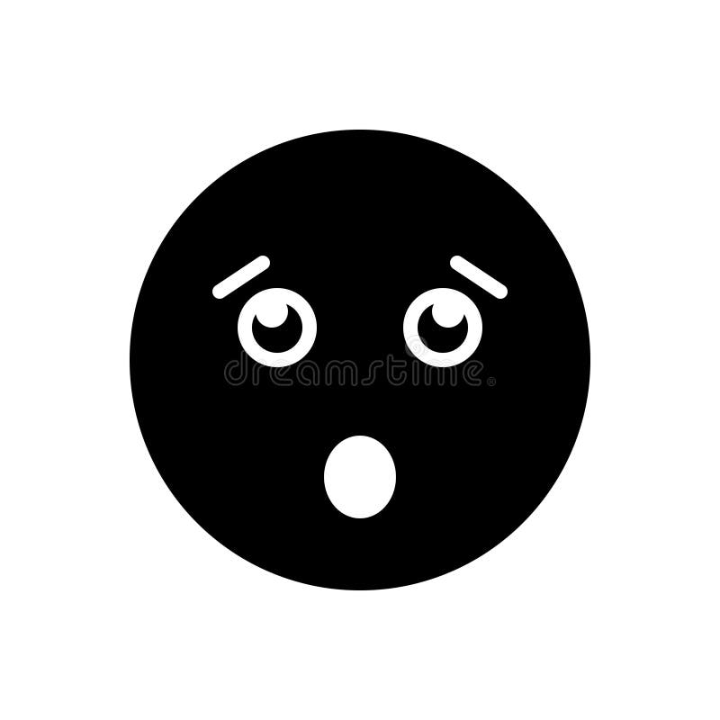 Black Solid Icon for Surprised, Dozing and Wonder Stock Vector ...