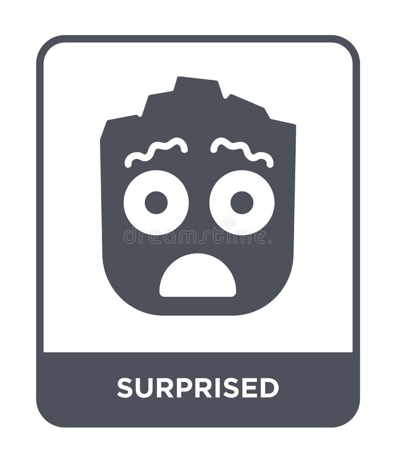 Surprised Icon in Trendy Design Style. Surprised Icon Isolated on White ...