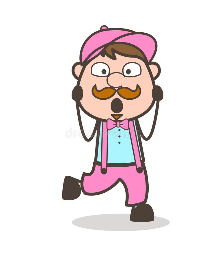 Surprised Job Worker Face Expression Vector Stock Illustration ...