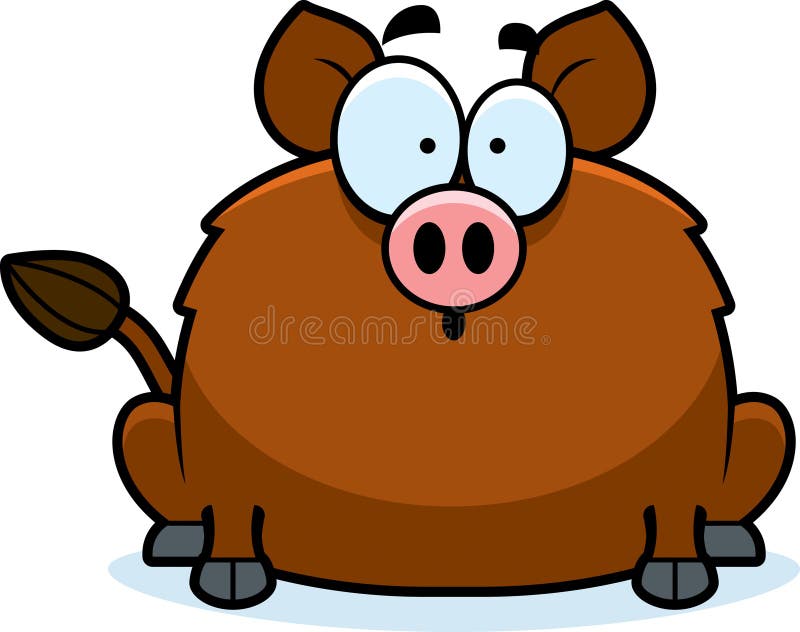 Surprised Boar with Big Eyes Stock Vector - Illustration of mammal ...