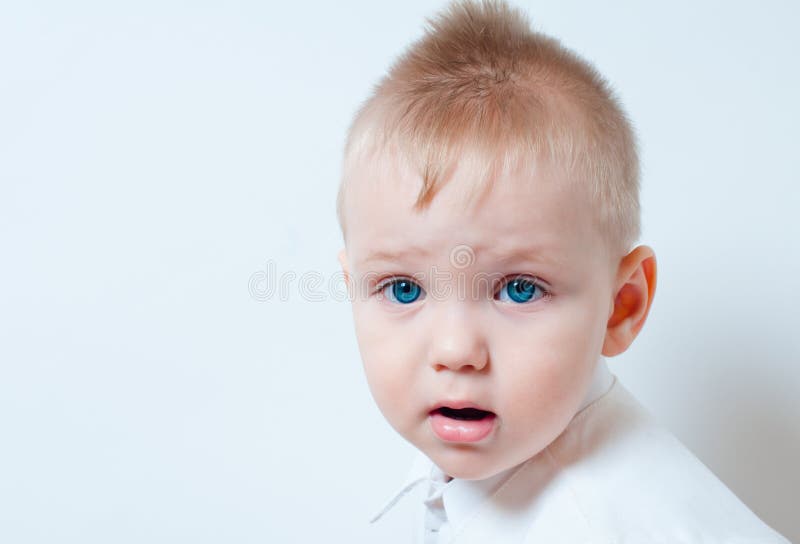 Surprised little boy stock image. Image of kids, infancy - 23860473