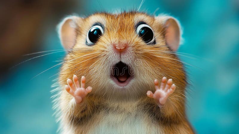 A Surprised Little Rodent with Big Eyes Stock Illustration ...