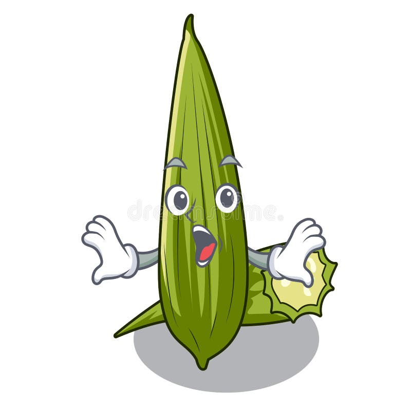 Surprised Luffa in the a Cartoon Shape Stock Vector - Illustration of ...