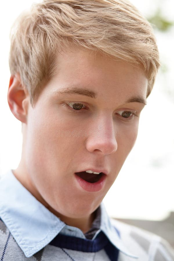 Surprised man stock photo. Image of face, blond, stare - 12380458