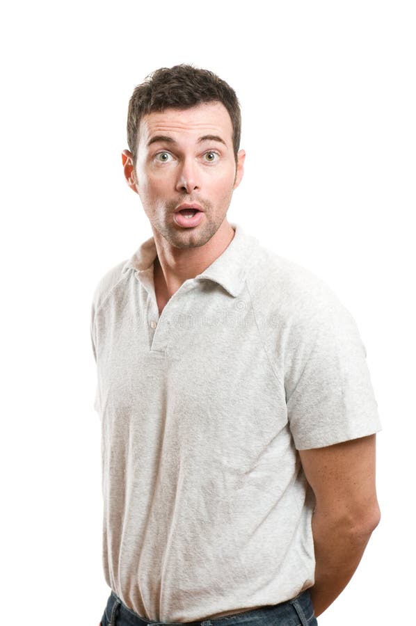 Surprised man stock photo. Image of alone, expression - 12922598
