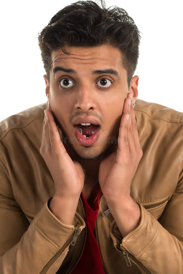 Surprised man stock image. Image of jacket, mouthed, beauty - 40729911
