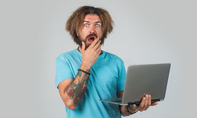 461 Confused Man Working Pc Stock Photos - Free & Royalty-Free Stock ...