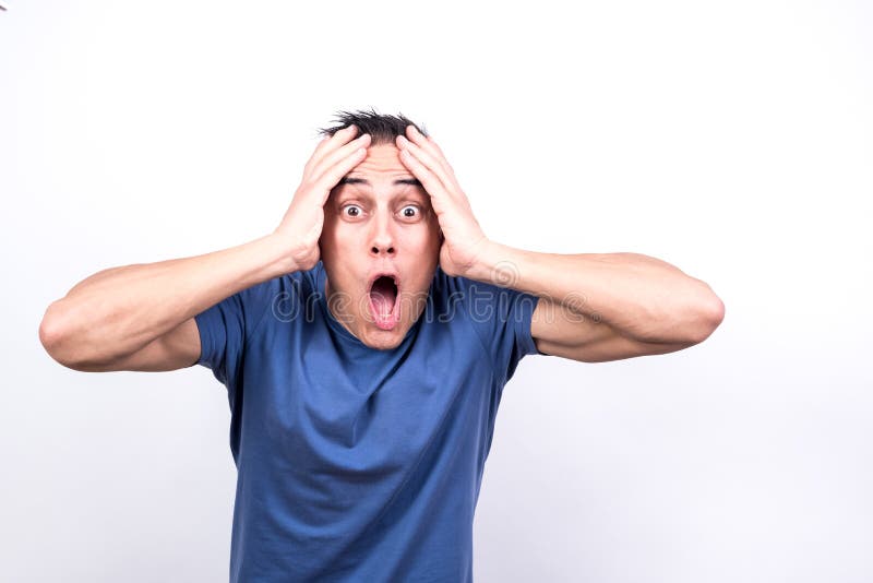 Surprised man stock photo. Image of astonish, surprised - 178686324