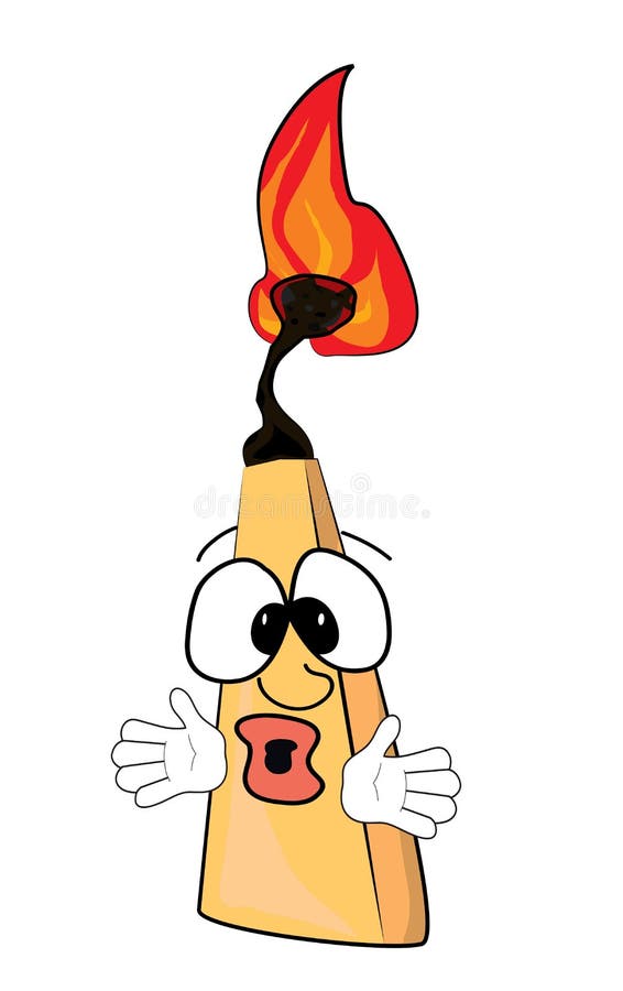 Surprised match cartoon stock illustration. Illustration of unexpected ...