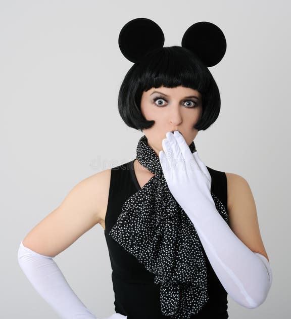 Surprised mouse stock photo. Image of costume, retro - 15057646