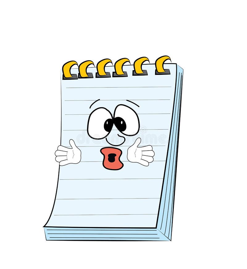 Surprised notes cartoon stock illustration. Illustration of important ...
