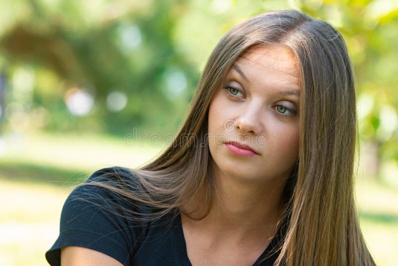 Surprised and Perplexed Look of a Girl, Close-up Portrait Stock Photo ...