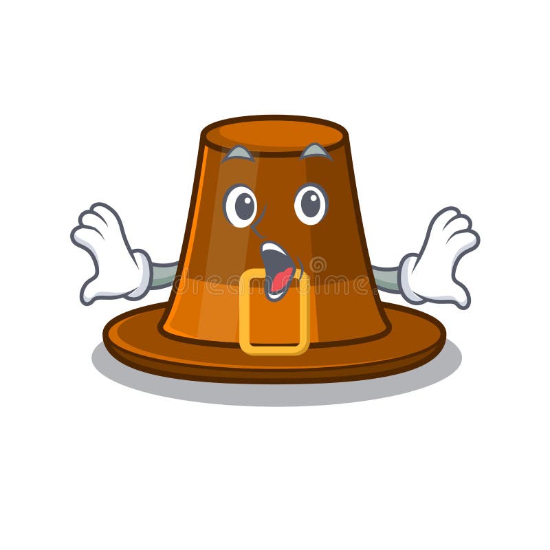 Surprised Pilgrims Hat in the Character Shape Stock Vector ...