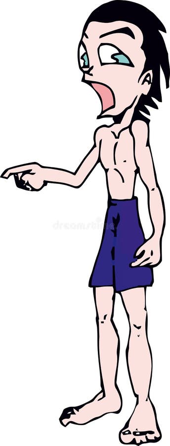 Surprised and pointing stock vector. Illustration of drawing - 17641404