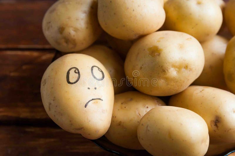 Surprised potato stock image. Image of natural, closeup - 130219575