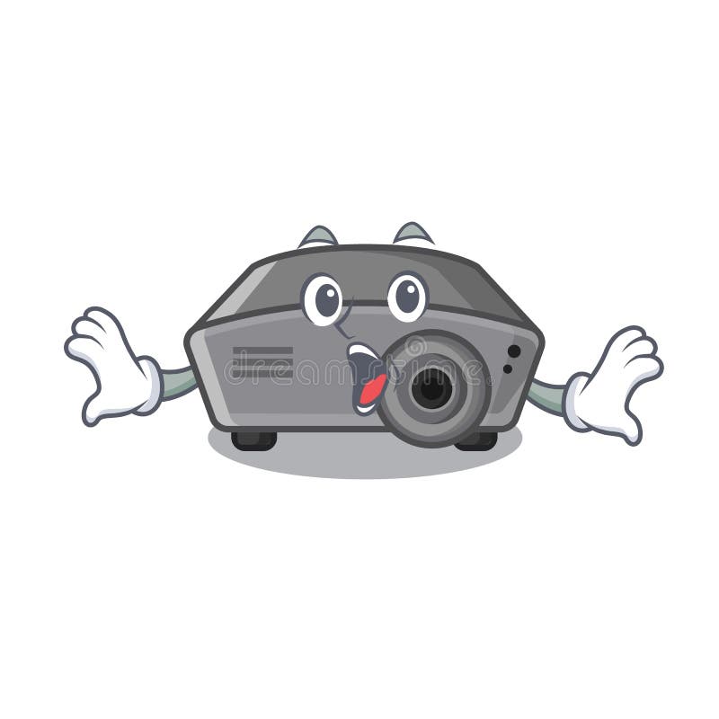 Surprised Projector in the a Cartoon Shape Stock Vector - Illustration ...